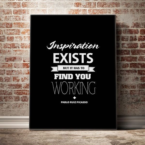 Inspiration exists but it has to find you working